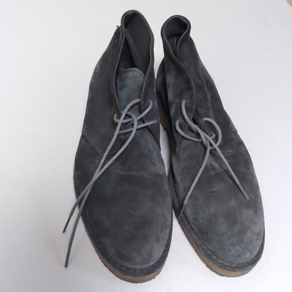 Vince | Shoes | Vince Gray Suede Crofton Chukka Lace Up Boot Size 9 ...